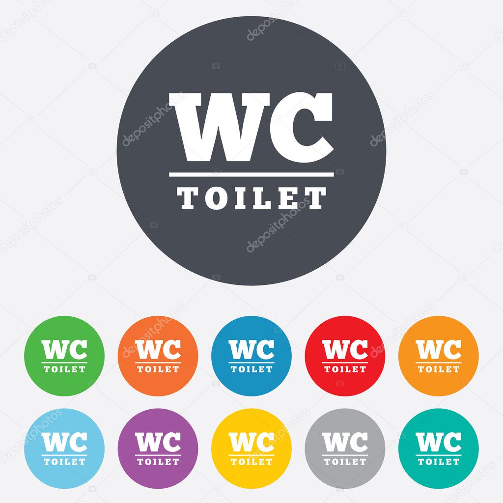 WC ícone do sinal WC. Símbolo do banheiro . Vetor de stock de ...