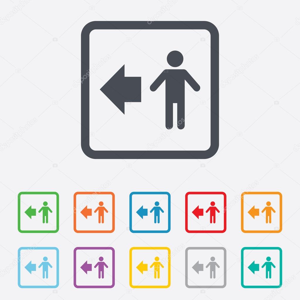 Pedestrian road icon. Human path. Stock Vector by ©Blankstock 56657237