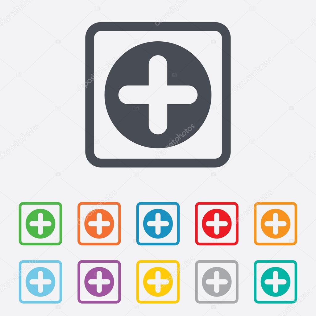 Plus sign icon. Positive symbol. Stock Vector Image by ©Blankstock ...