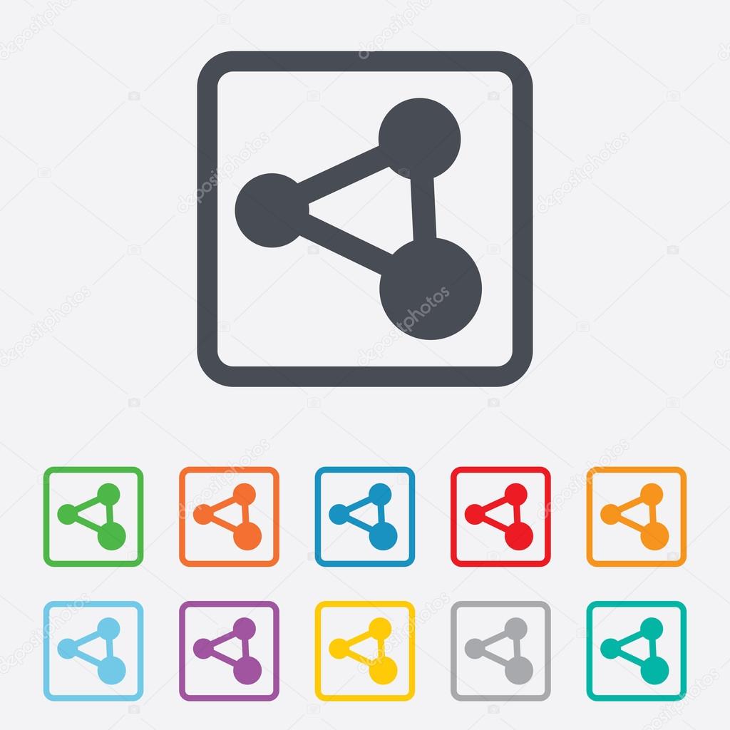 Compartir icono de signo. Enlace símbolo de tecnología. 2023