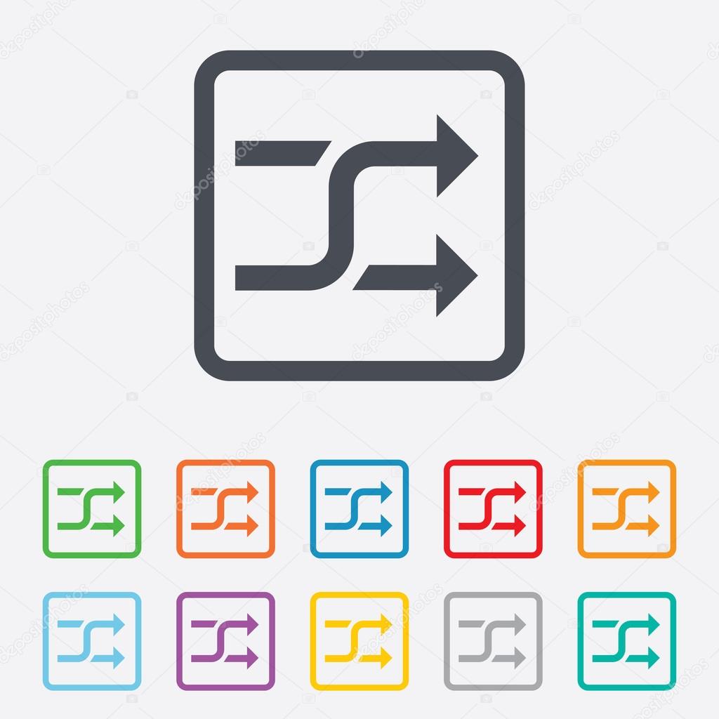 Shuffle sign icon. Random symbol. Stock Vector Image by ©Blankstock ...