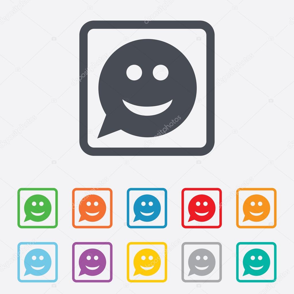 Smile face sign icon. Smiley symbol. Stock Vector by ©Blankstock 56662927