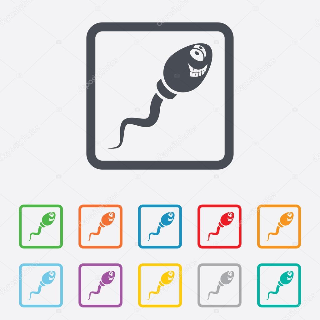 Sperm sign icon. Fertilization symbol. Stock Vector by ©Blankstock 56666067