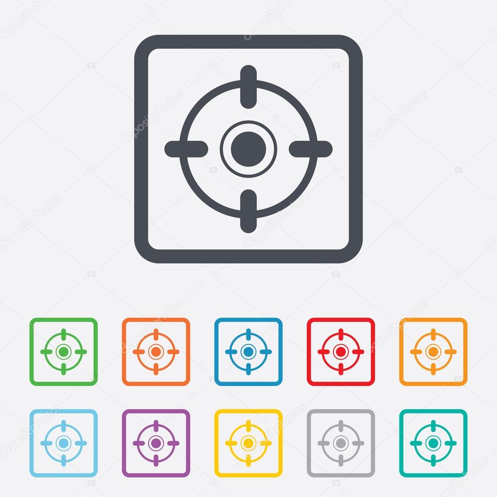 Crosshair sign icon. Target aim symbol. Stock Vector by ©Blankstock ...