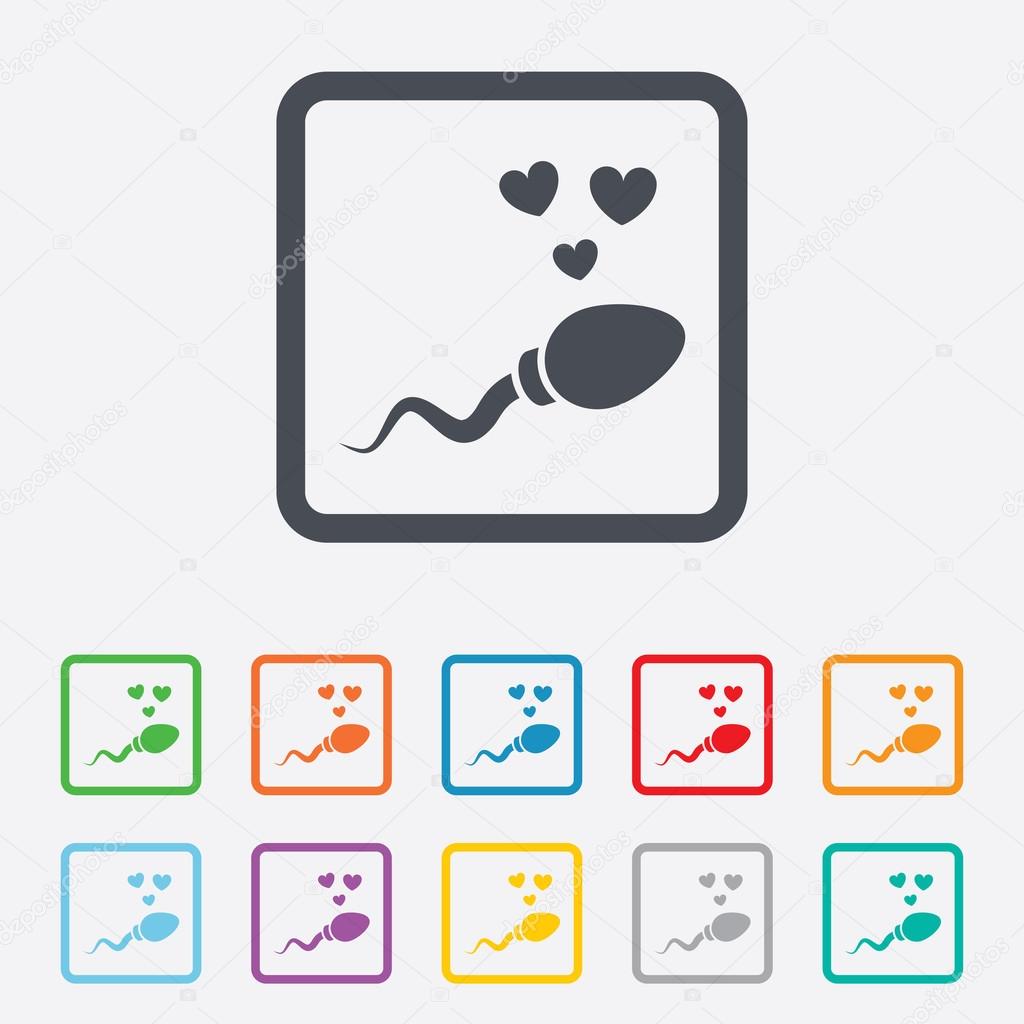 Sperm sign icon. Fertilization symbol. Stock Vector Image by ...
