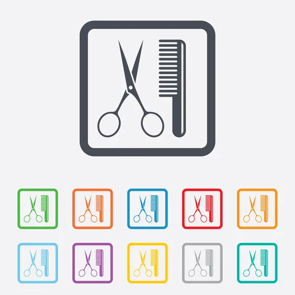 Comb and scissors icon Stock Vectors, Royalty Free Comb and scissors ...