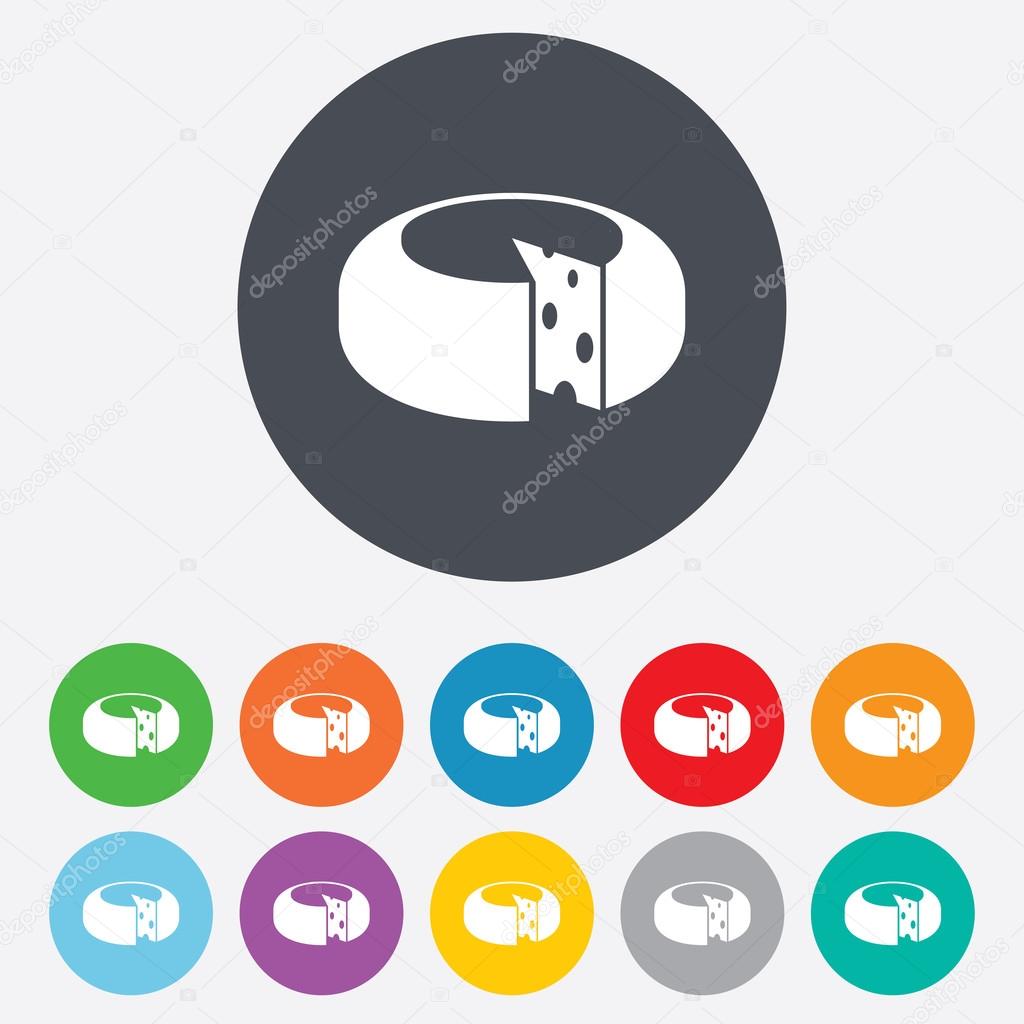 Cheese wheel signs icons Stock Vector by ©Blankstock 59945987