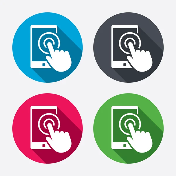 Touch screen smartphone signs Stock Vector Image by ©Blankstock #63893065