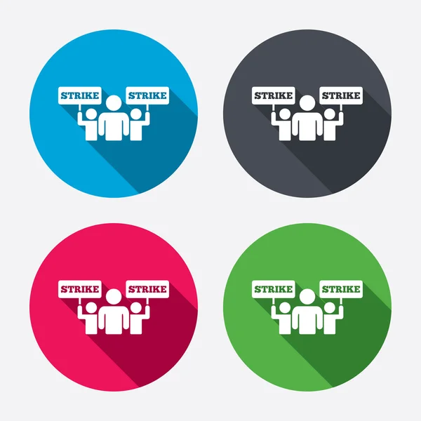 Strike signs icons. Group of people symbols Stock Vector Image by ...