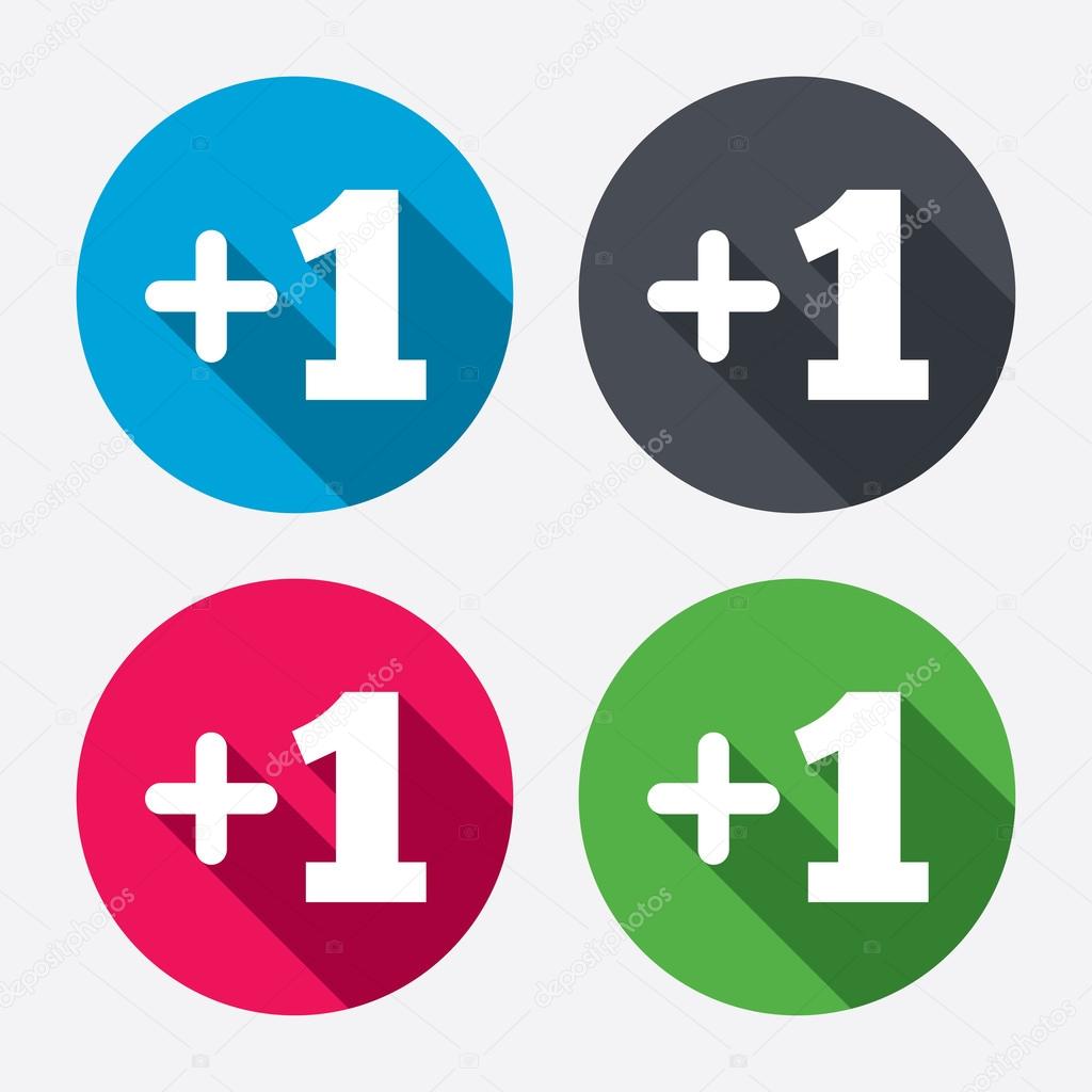 Plus one signs Stock Vector Image by ©Blankstock #60073135