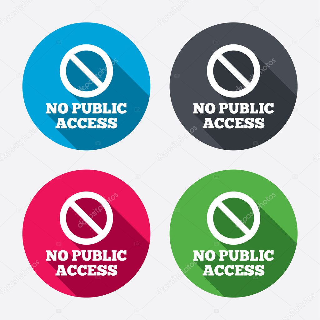 No public access signs Stock Vector by ©Blankstock 60073807
