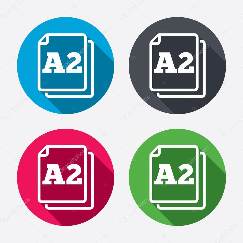 용지 크기 A2 표준 아이콘 스톡 벡터 - ©Blankstock 60074253