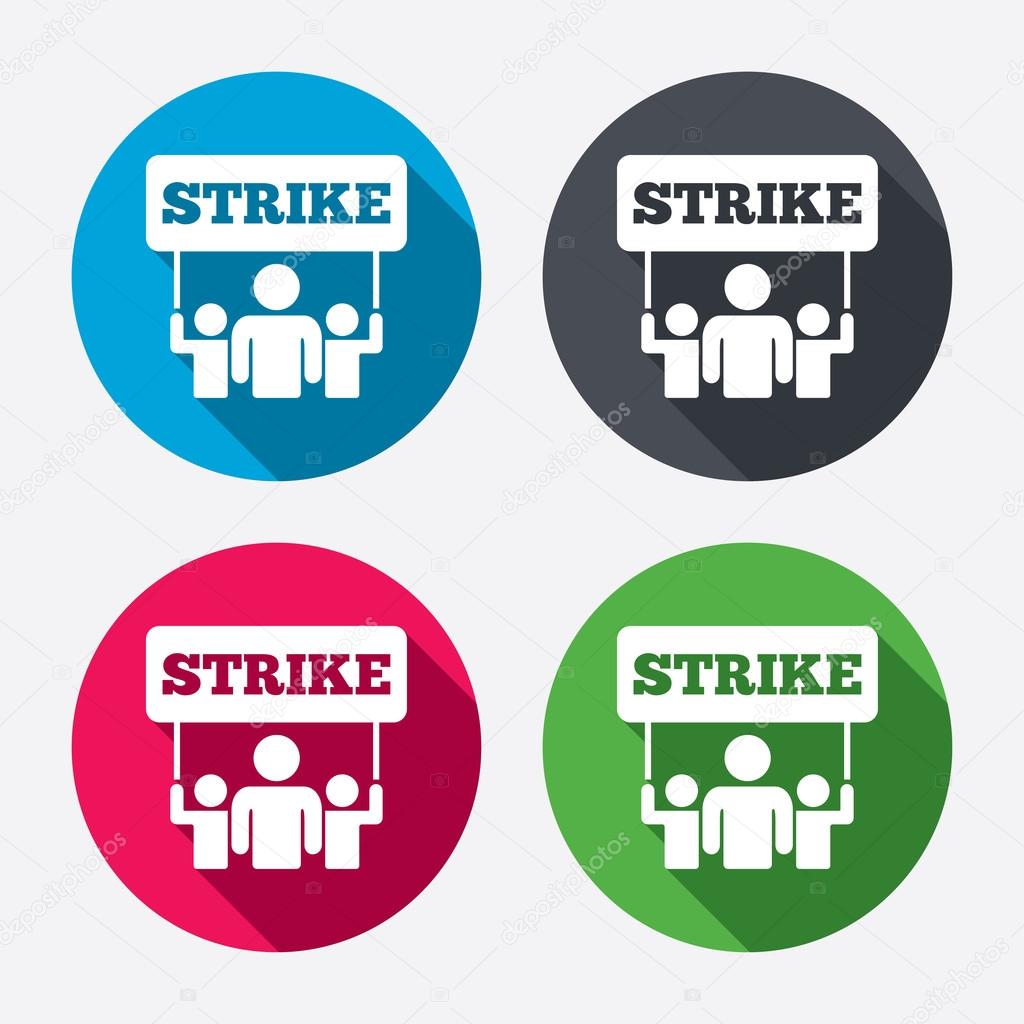 Strike signs icons. Group of people symbols Stock Vector Image by ...