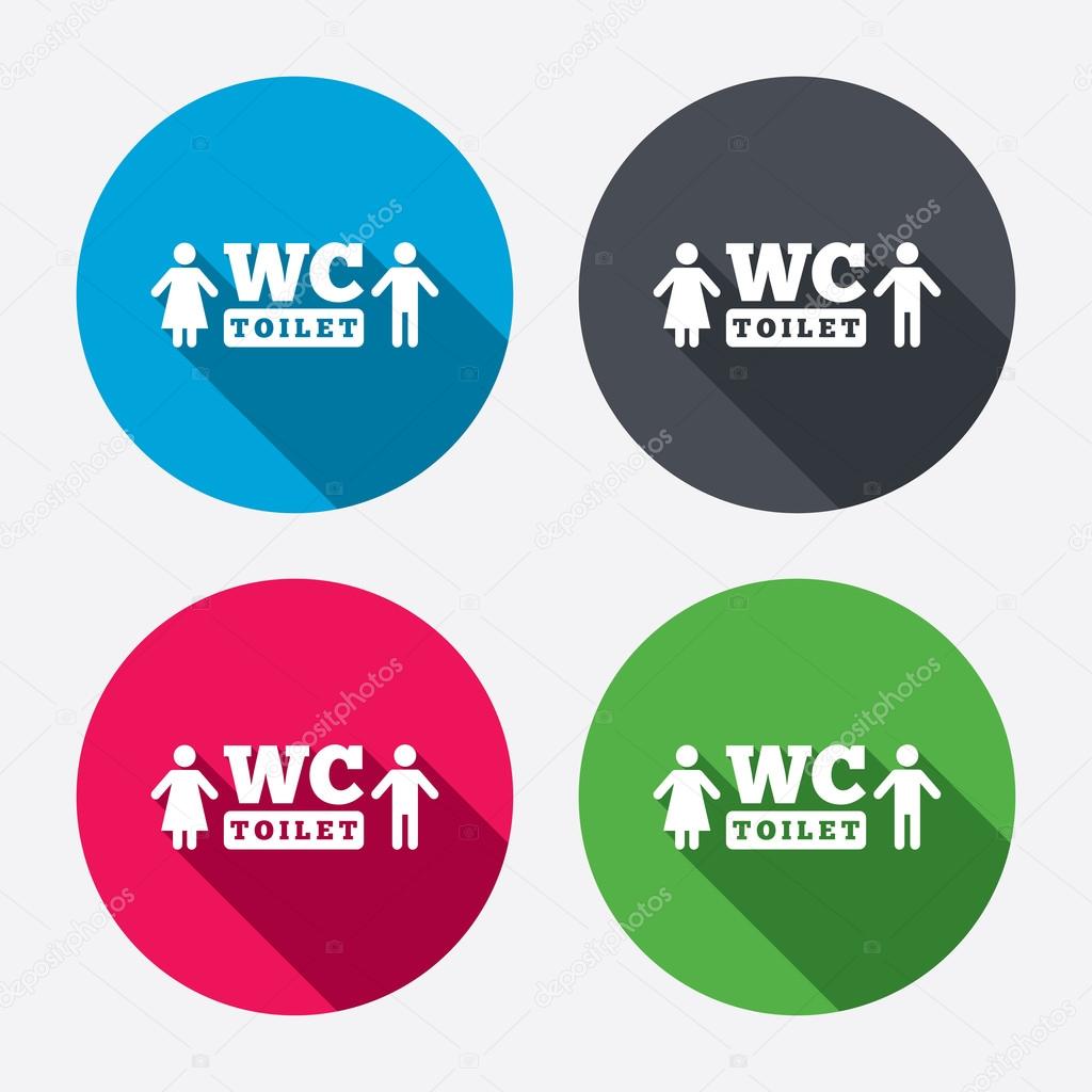 WC Ícones de sinal de WC imagem vetorial de Blankstock© 60074977
