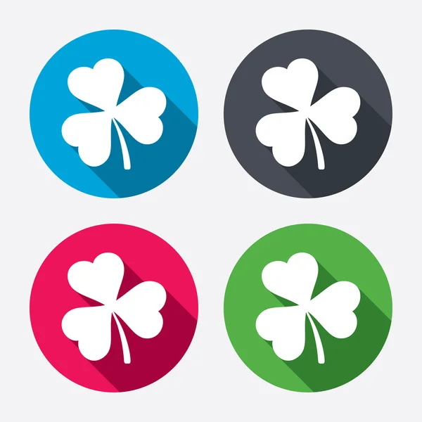 Clover with four leaves signs Stock Vector Image by ©Blankstock #60585395