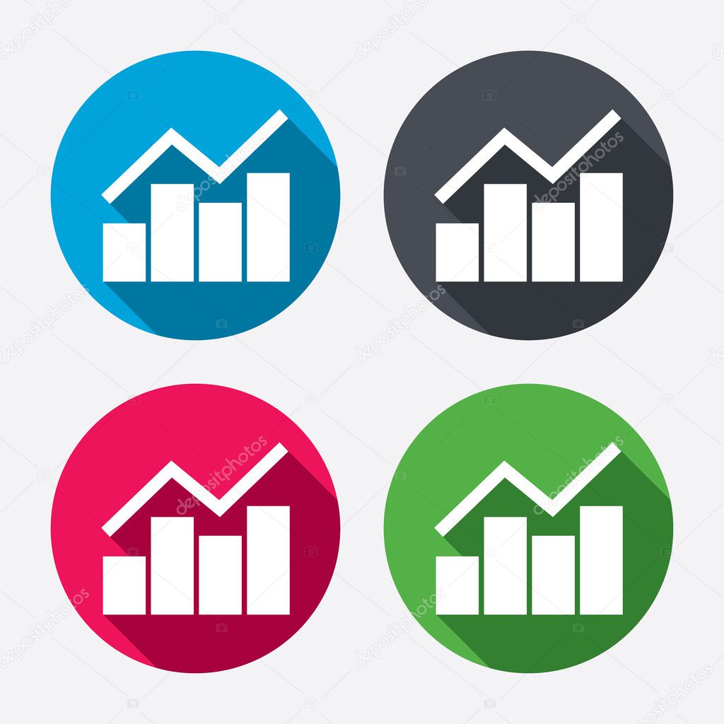 Graph chart sign icons Stock Vector by ©Blankstock 60584795