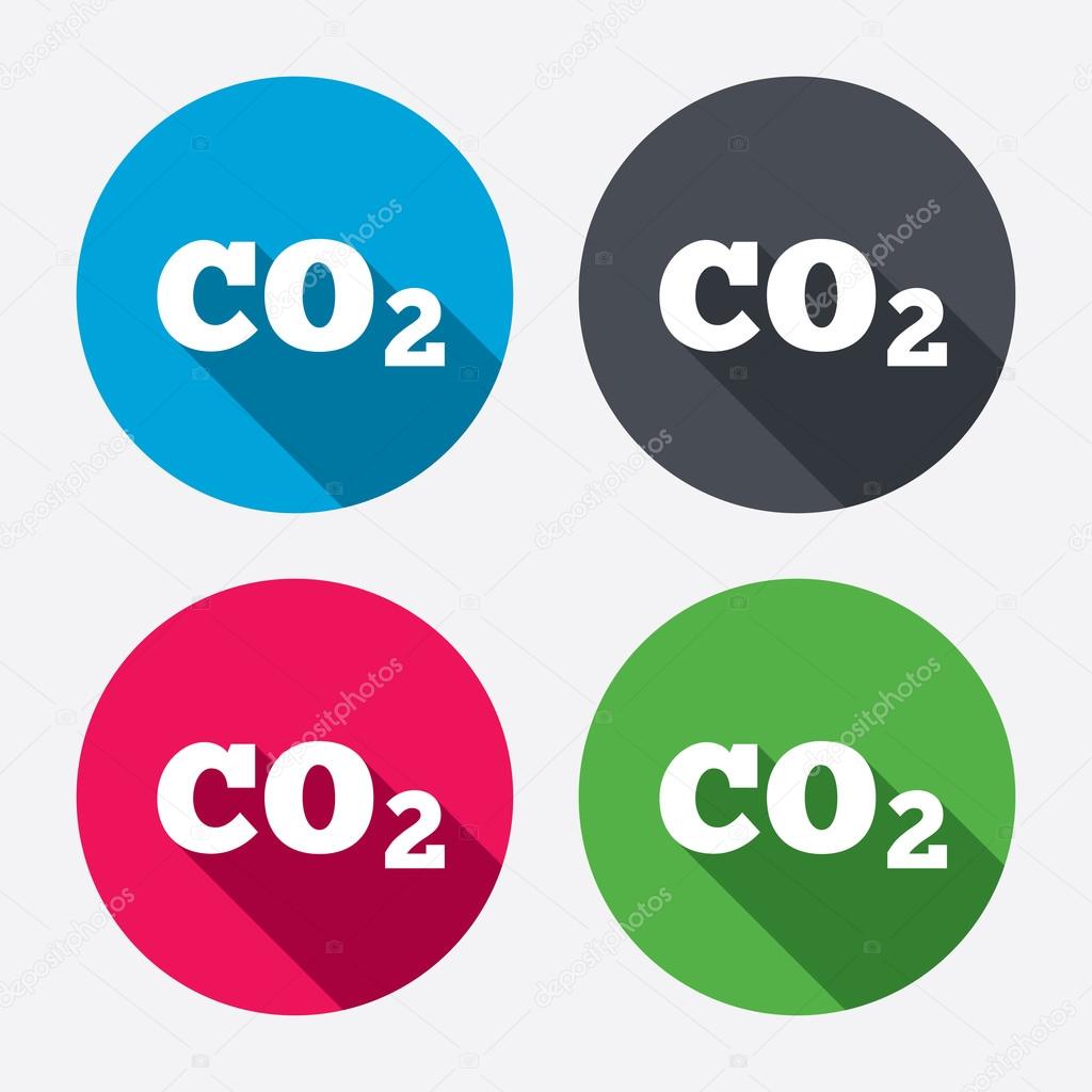Signos de fórmula de dióxido de carbono CO2 vector, gráfico vectorial ...