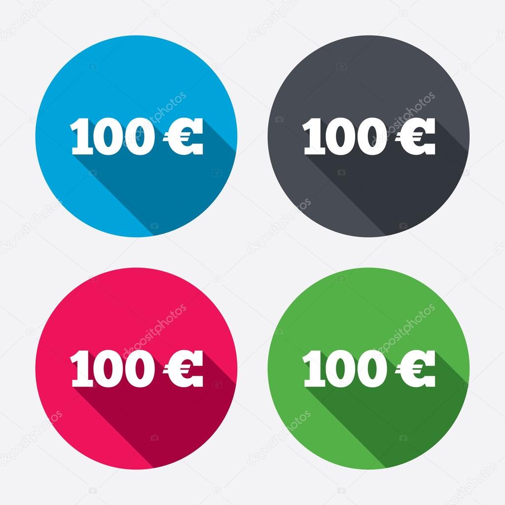 100 Euro sign icons Stock Vector Image by ©Blankstock #60587825