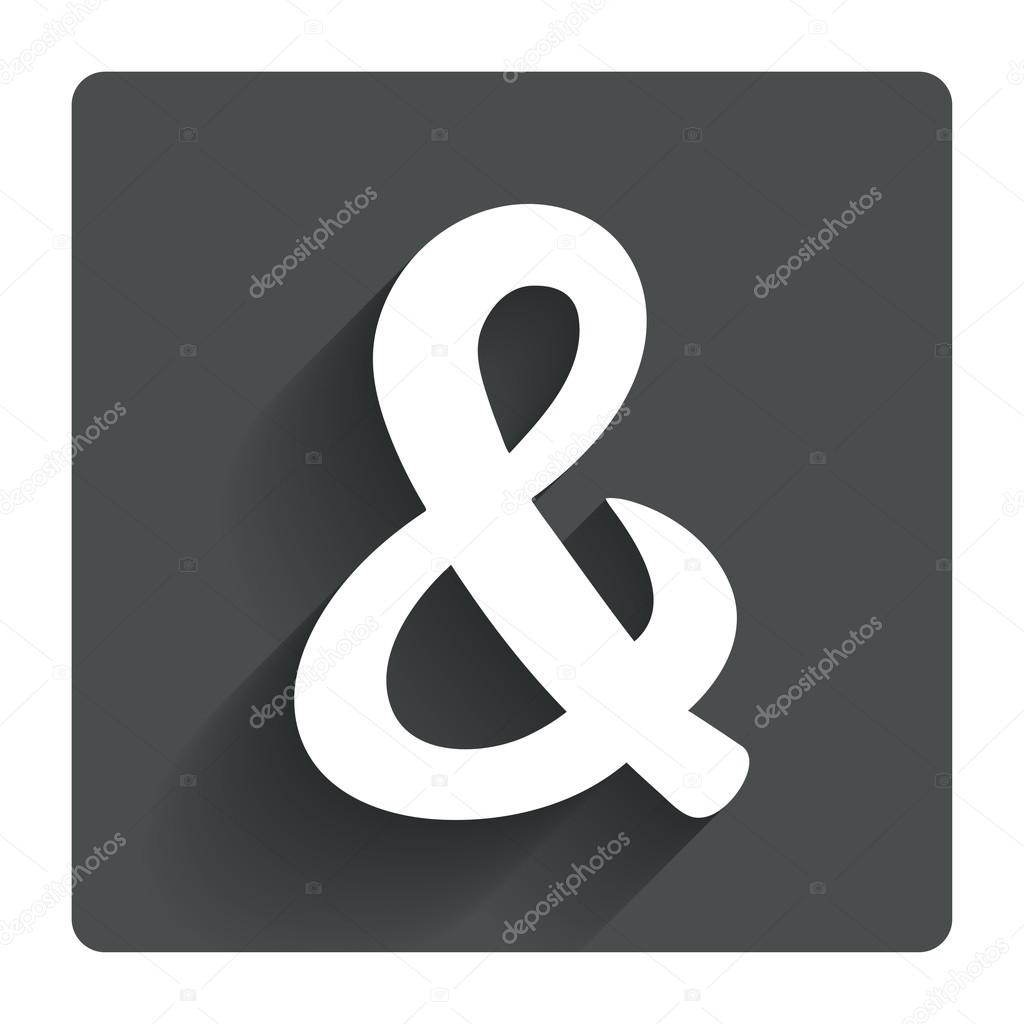 Ampersand sign Stock Vector by ©Blankstock 62324319