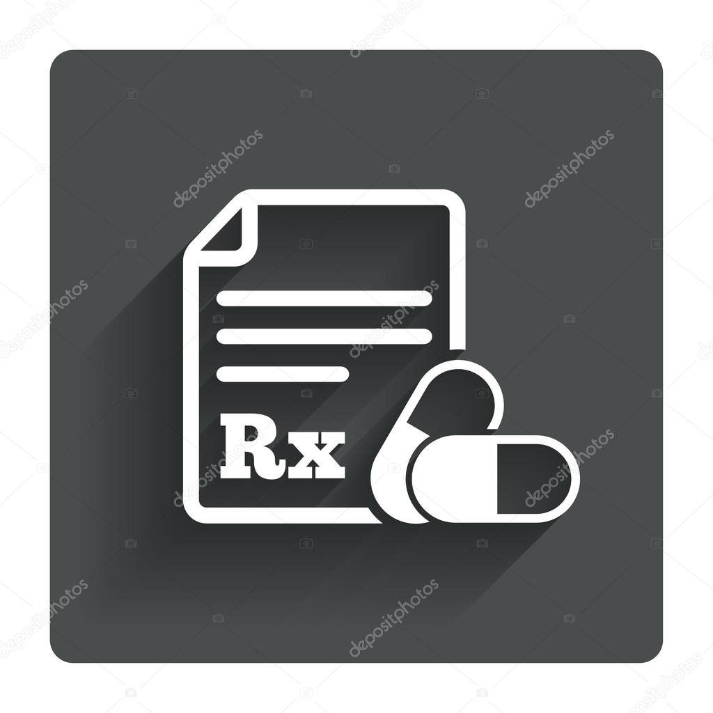 Medical prescription Rx icon. Stock Vector by ©Blankstock 62324357