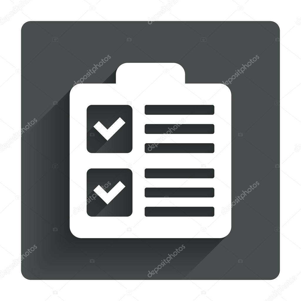 Checklist icon. Stock Vector Image by ©Blankstock #62325787