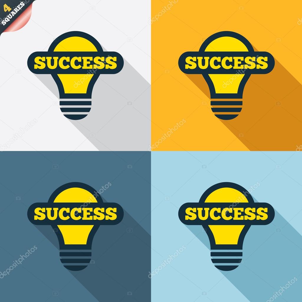 Bulb with success symbols Stock Vector Image by ©Blankstock #62370279
