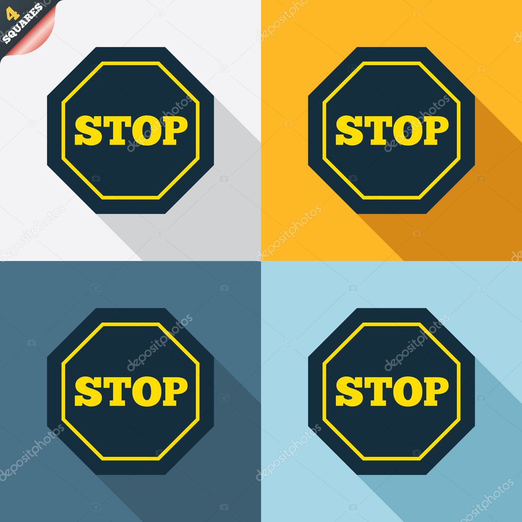 Traffic stop signs Stock Vector by ©Blankstock 62371693