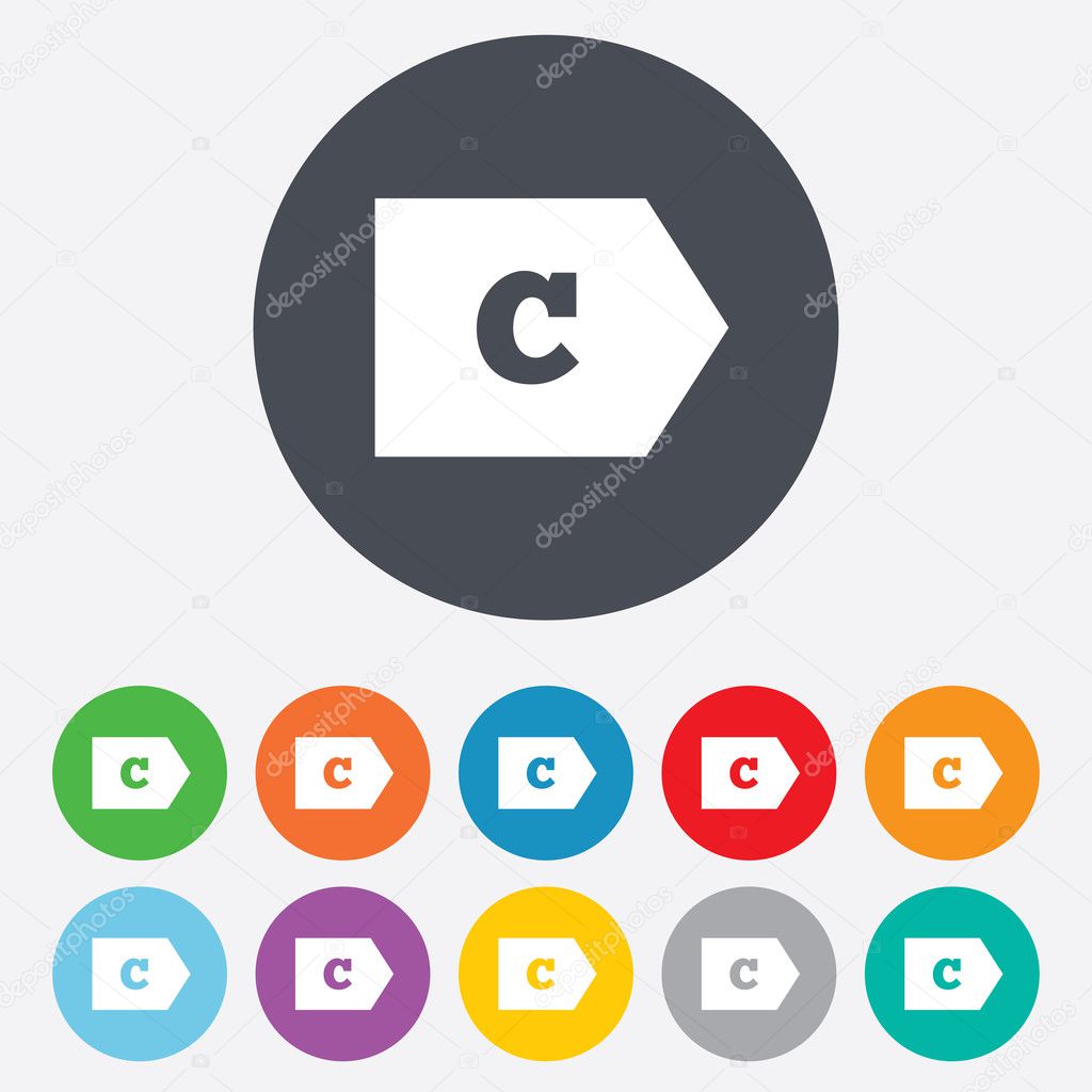 Energy efficiency class C. Stock Vector by ©Blankstock 62371813