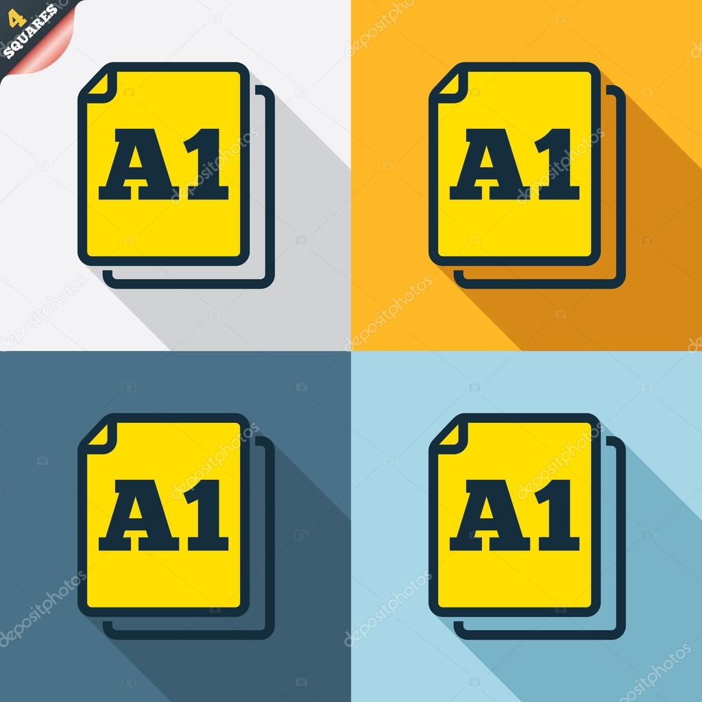 Paper size A1 standard icons Stock Vector Image by ©Blankstock #62371975