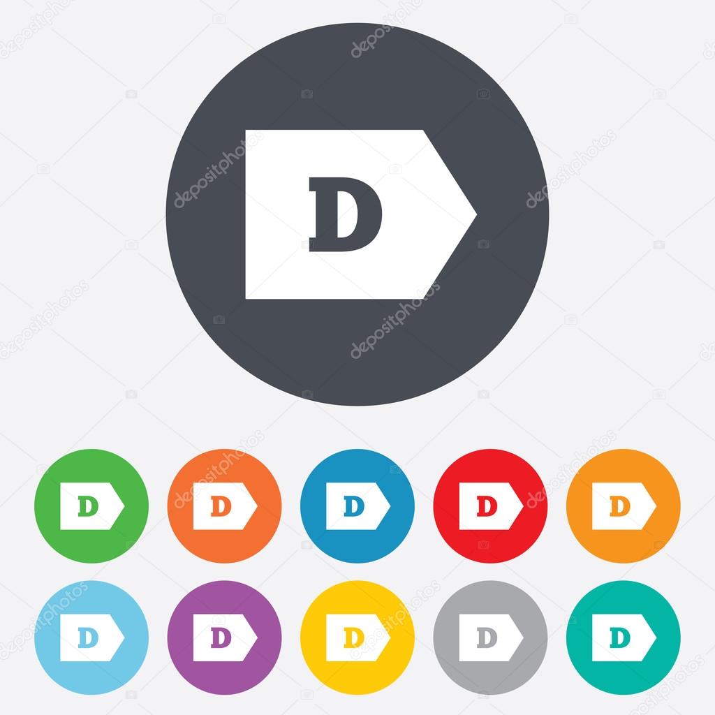 Energy efficiency class D. Stock Vector by ©Blankstock 62372447