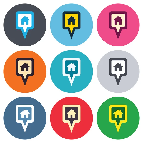 Map pointer house sign icons Stock Vector Image by ©Blankstock #60074659