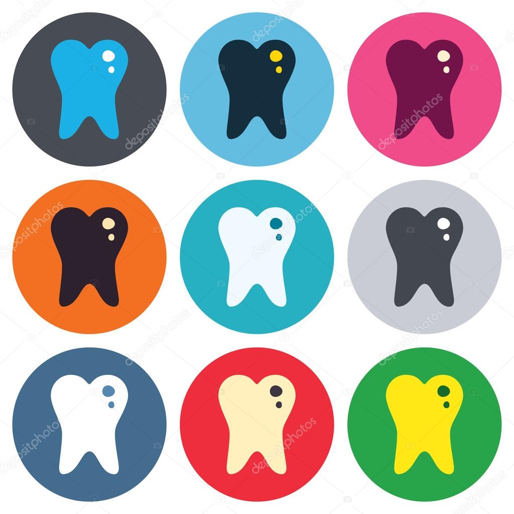 Caries iconos signo dental Vector de stock por ©Blankstock 63393931