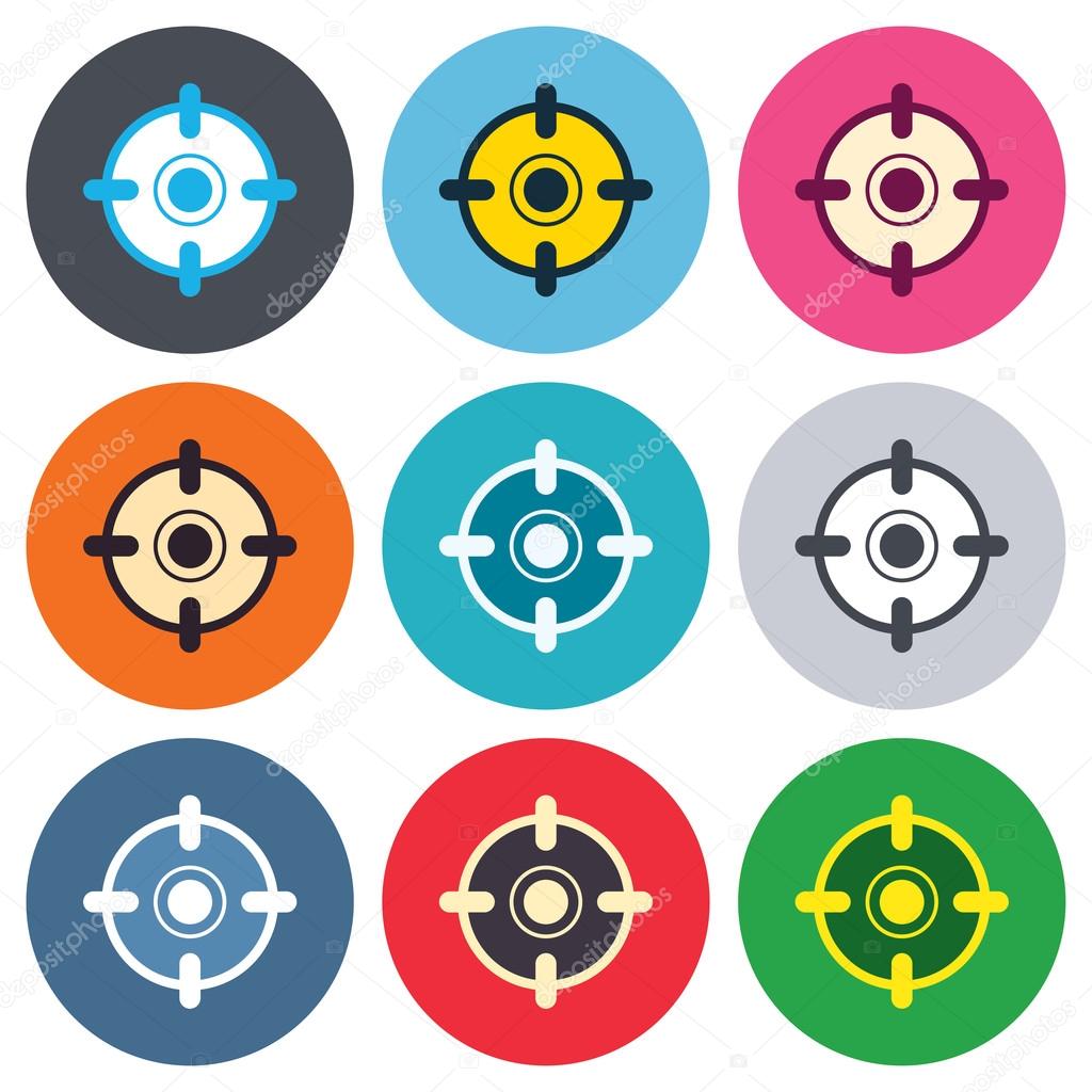 Crosshair sign icons Stock Vector by ©Blankstock 63395635