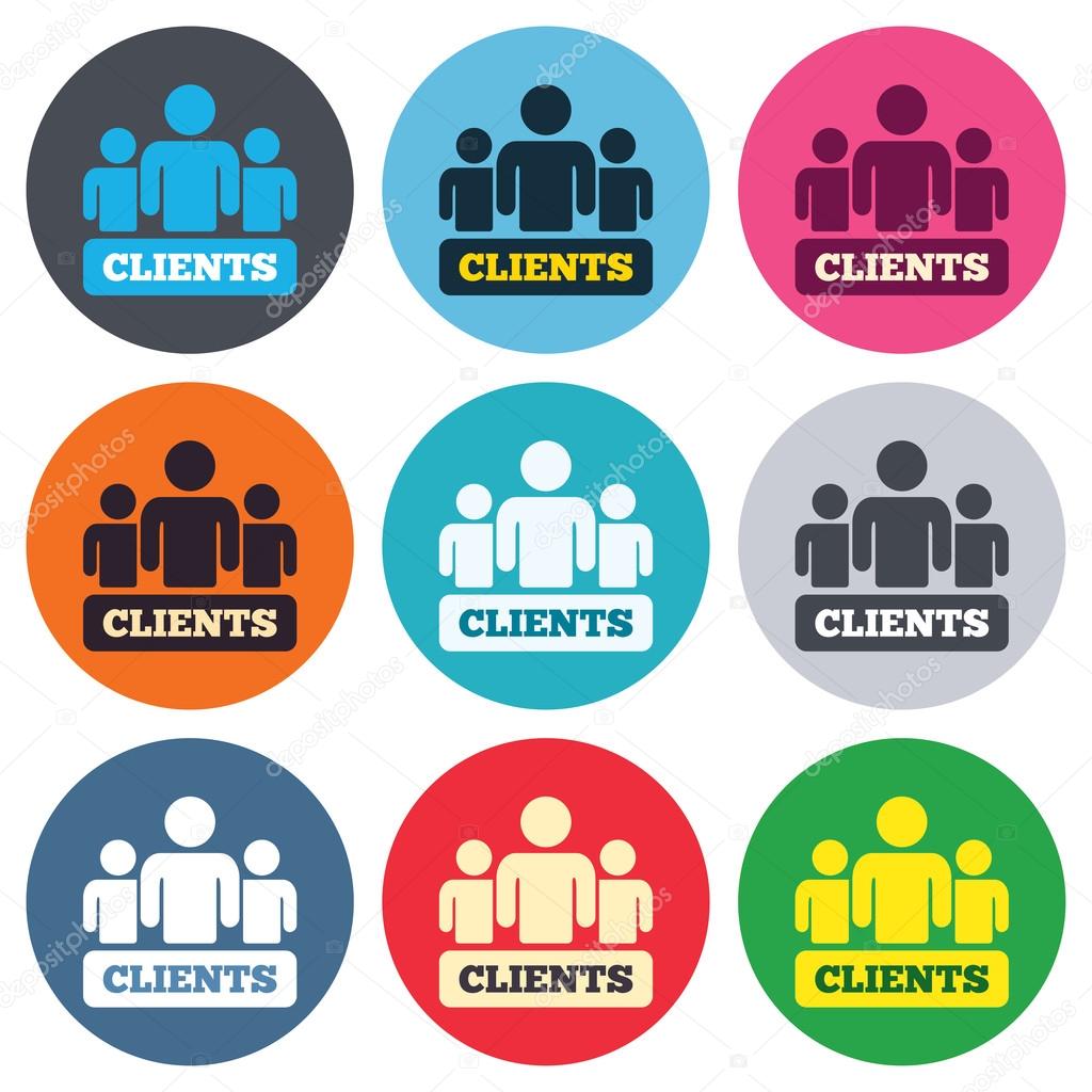 Los clientes firman iconos Vector de stock #63396293 de ©Blankstock