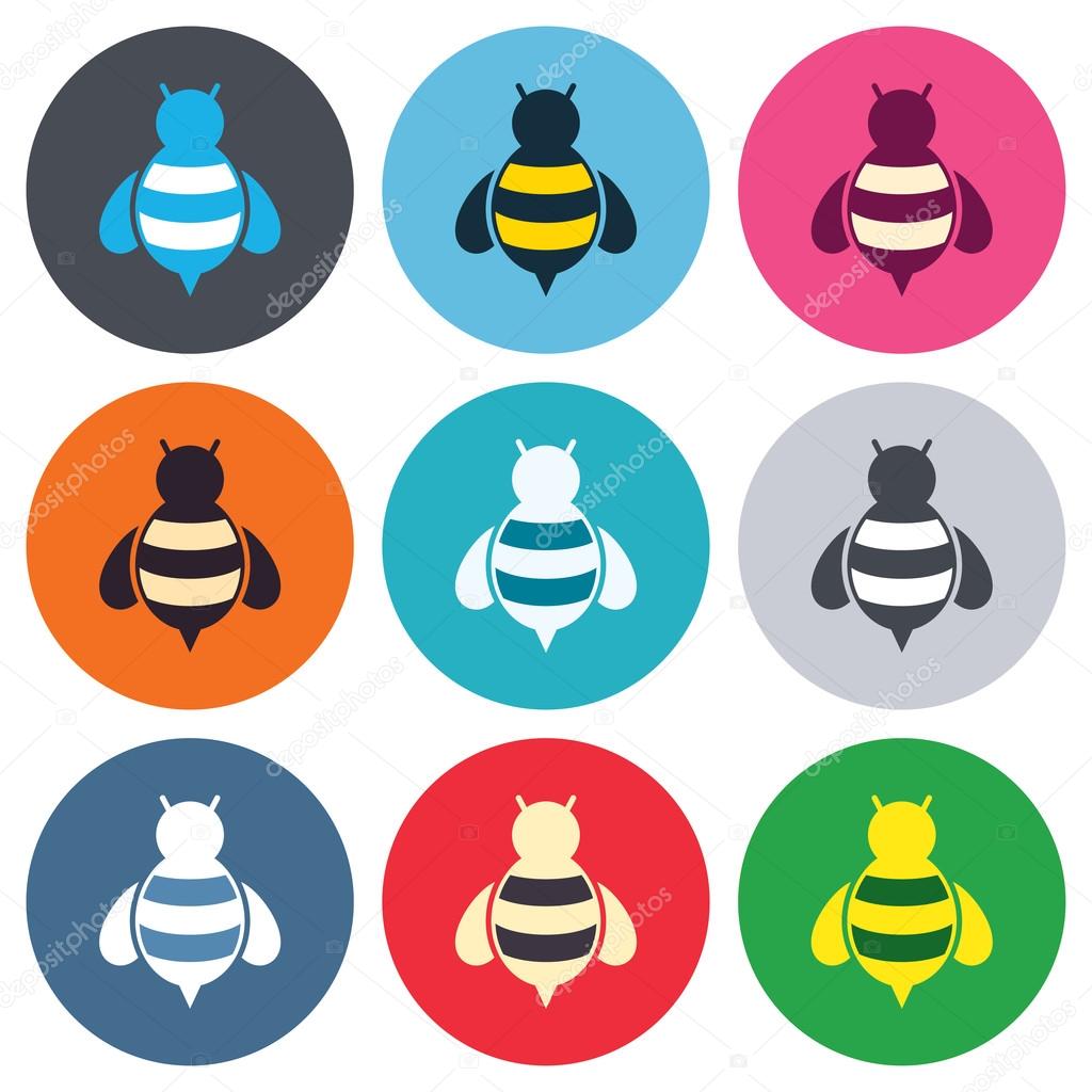Bee sign icons Stock Vector Image by ©Blankstock #63396421