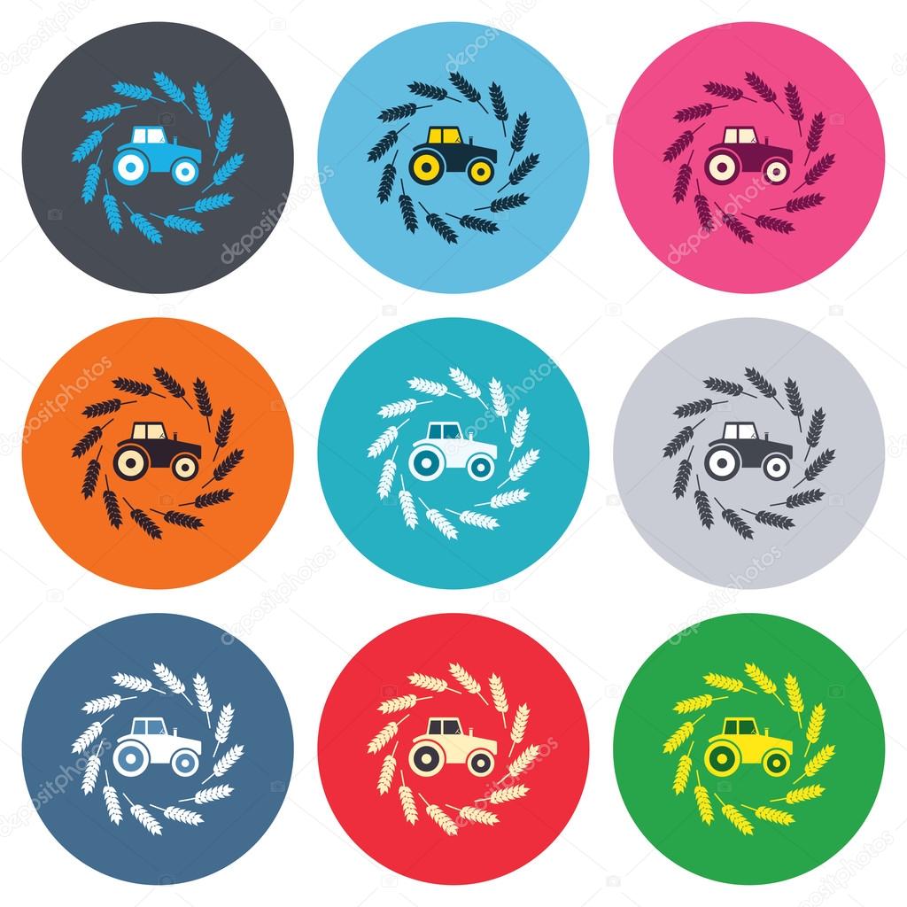Tractor sign icons Stock Vector Image by ©Blankstock #63396639