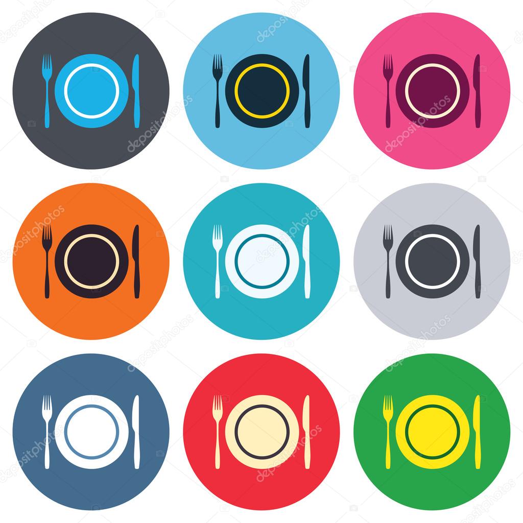 Eat sign icons Stock Vector by ©Blankstock 63396733