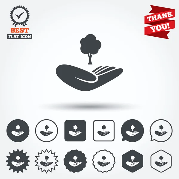 Environmental Protection Symbol, Big Tree — Stock Vector © Olivier26 ...