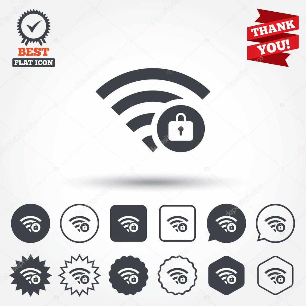 Wifi locked signs Stock Vector Image by ©Blankstock #63892715