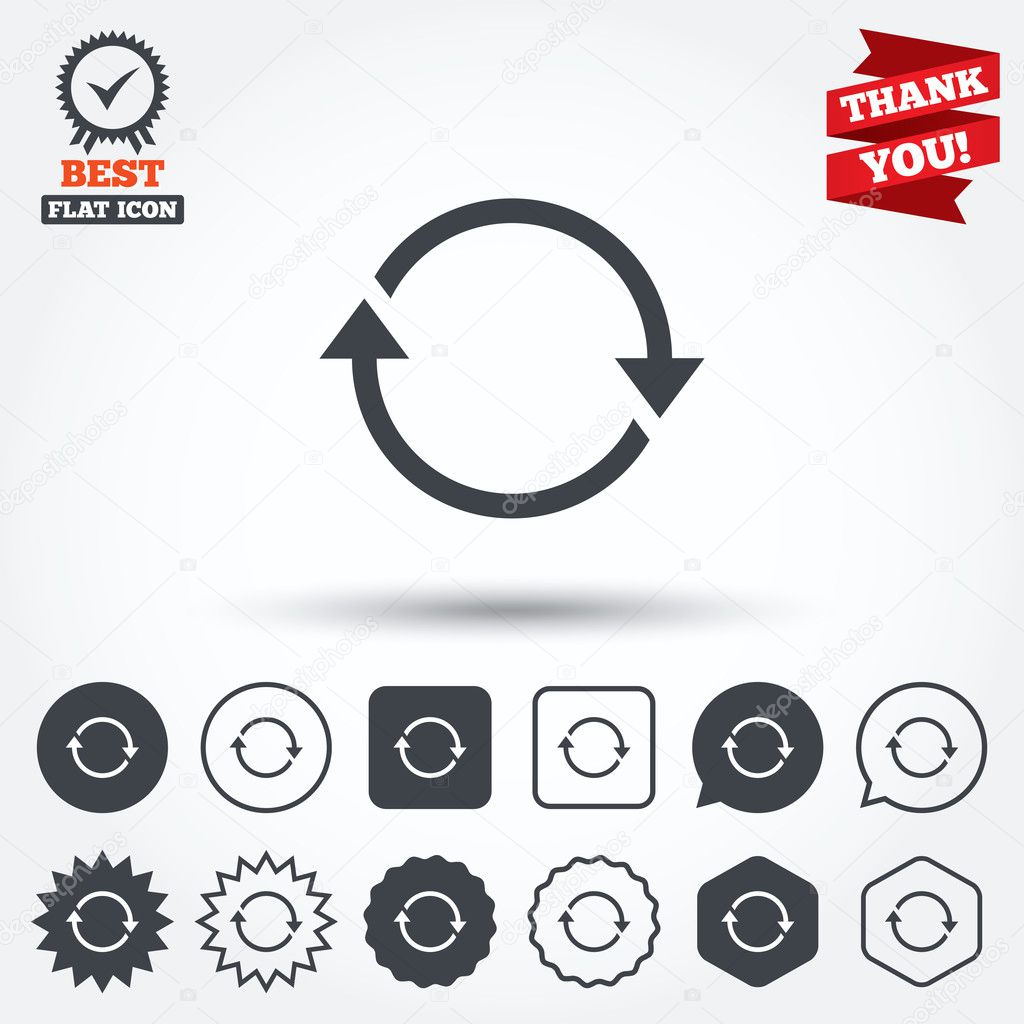 Rotation sign icons Stock Vector by ©Blankstock 63895803