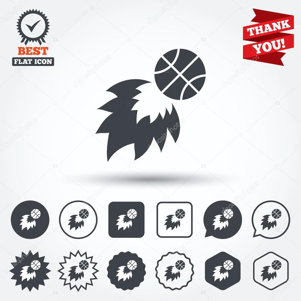 Basketball fireball signs Stock Vector Image by ©Blankstock #63897505