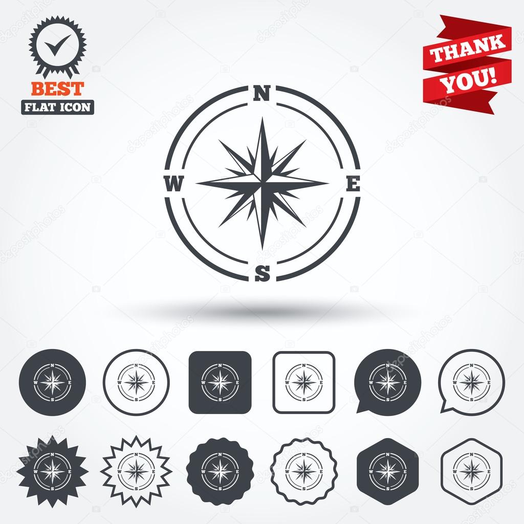 Compass sign icons Stock Vector by ©Blankstock 63898617