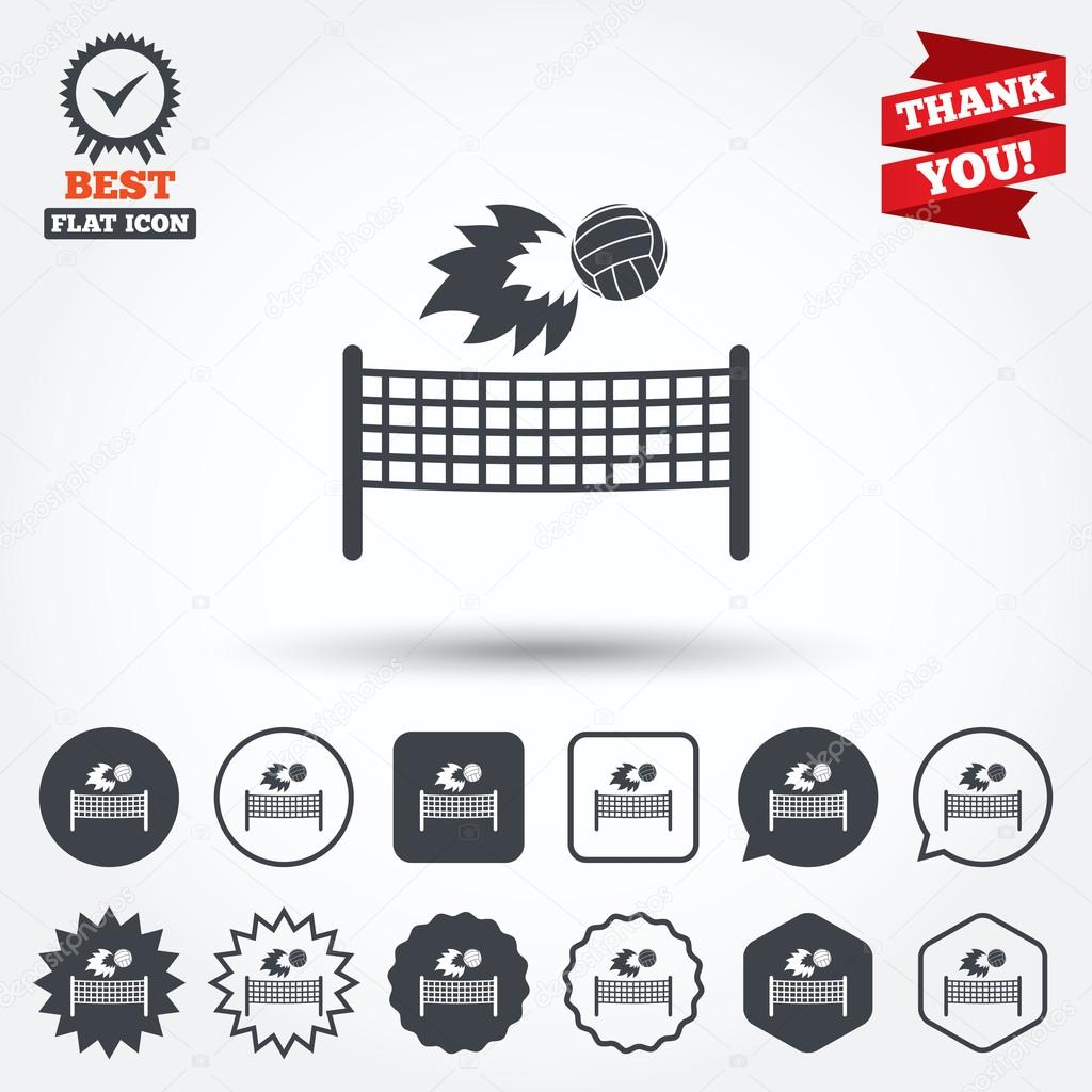 Volleyball net fireball icons Stock Vector Image by ©Blankstock #63899469