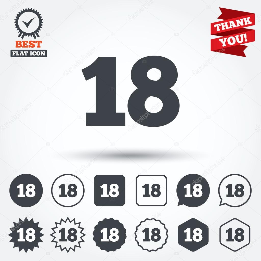 18 años de edad signos Vector de stock #63904267 de ©Blankstock