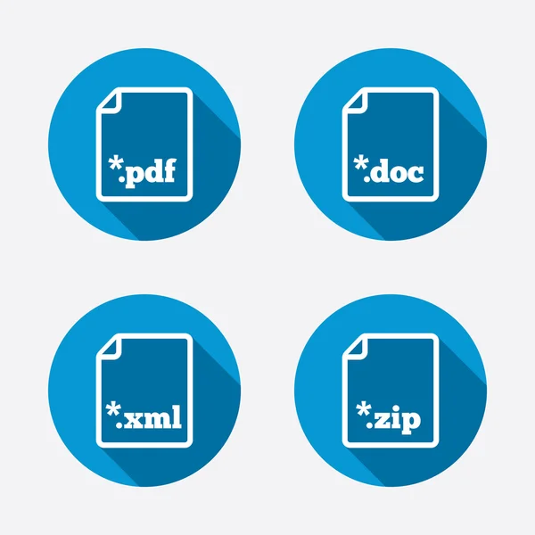 Document signs. File extensions symbols. Stock Vector by ©Blankstock ...