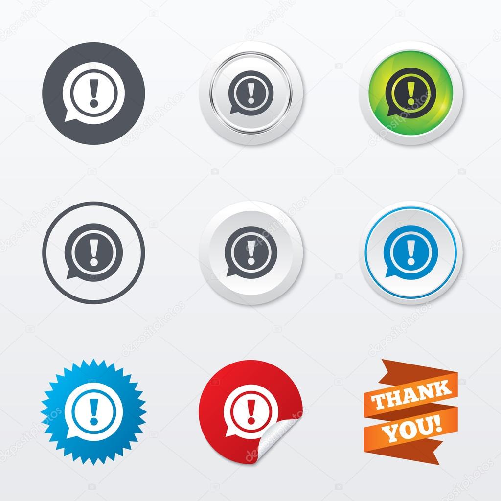 Signo de signo de exclamación iconos Vector de stock por ©Blankstock ...