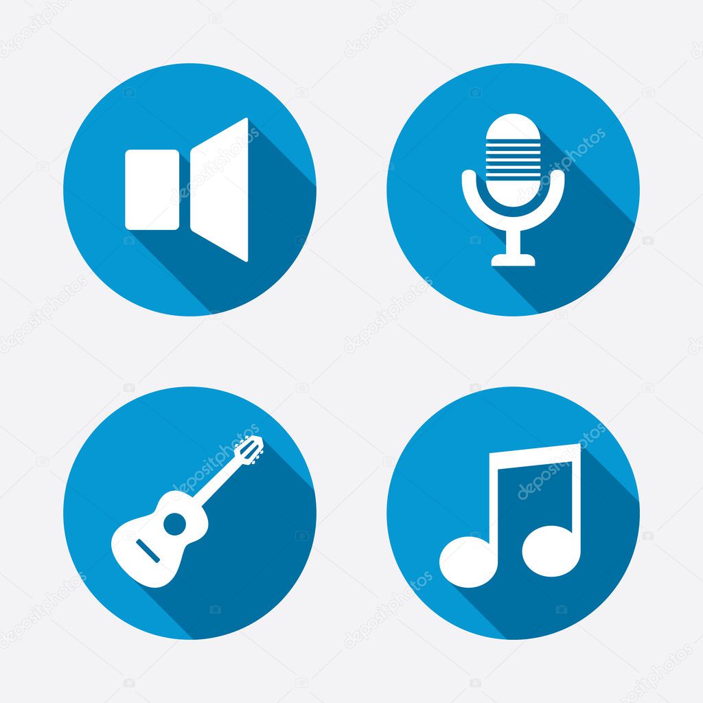 Musical elements icons Stock Vector by ©Blankstock 69190719