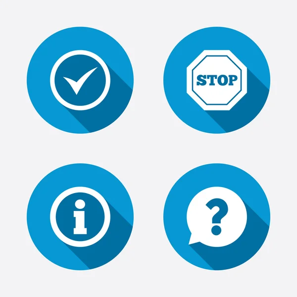 Information icons. Stop prohibition symbol. Stock Vector by ©Blankstock ...