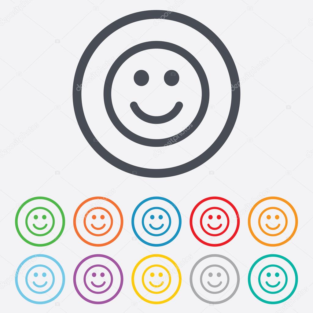 Happy face symbols Stock Vector by ©Blankstock 69952801