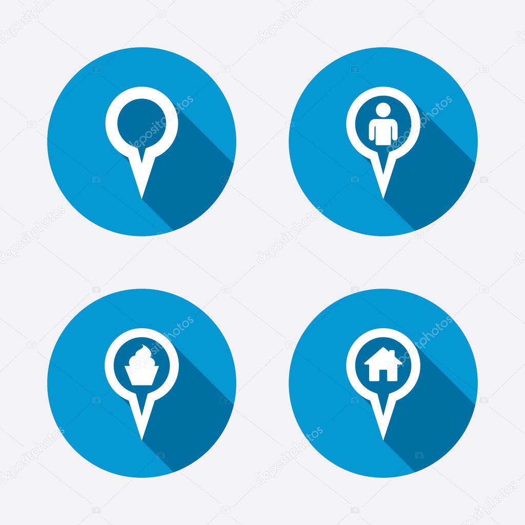 Iconos de puntero de mapa . Vector de stock por ©Blankstock 70576335